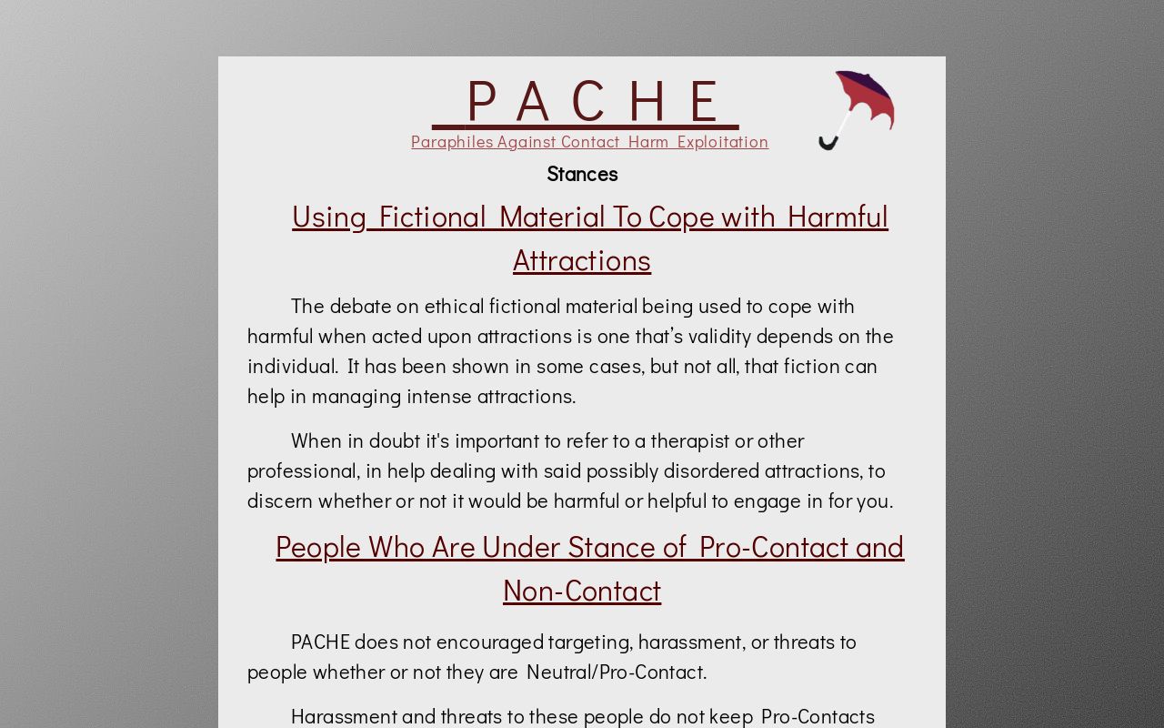 PACHE Stances